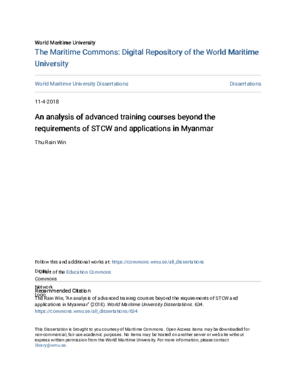 (PDF) An analysis of advanced training courses beyond the requirements ...