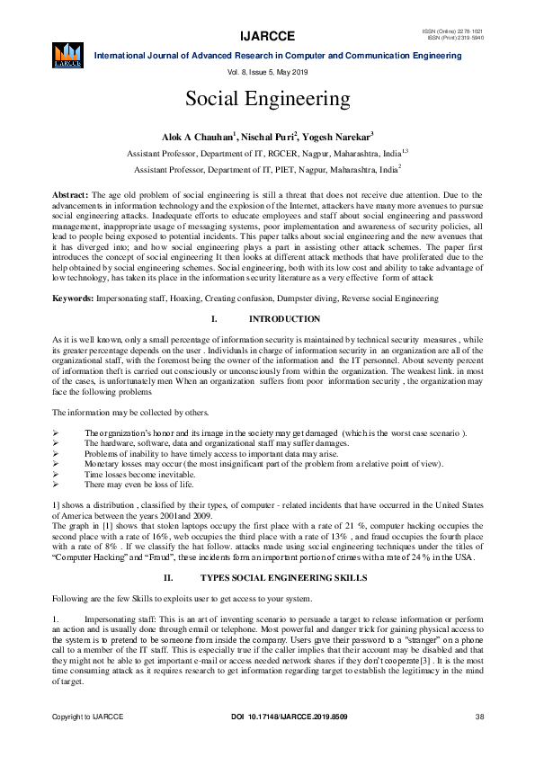 (PDF) Social Engineering