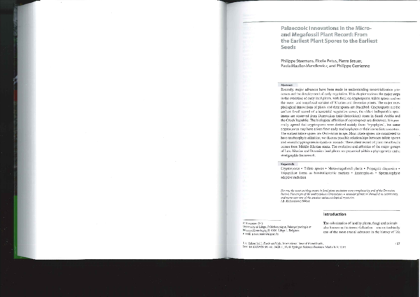 (PDF) Palaeozoic Innovations in the Micro- and Megafossil Plant Record ...