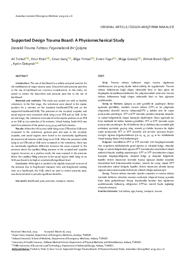 (PDF) Supported Design Trauma Board: A Physiomechanical Study