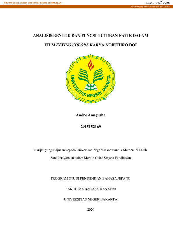 (PDF) Analisis Bentuk Dan Fungsi Tuturan Fatik Dalam Film Flying Colors ...