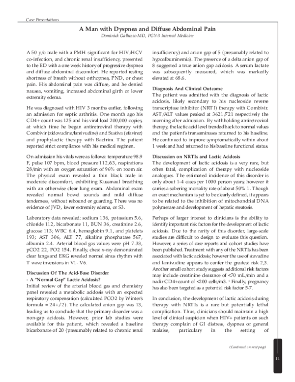 (PDF) A Man with Dyspnea and Diffuse Abdominal Pain