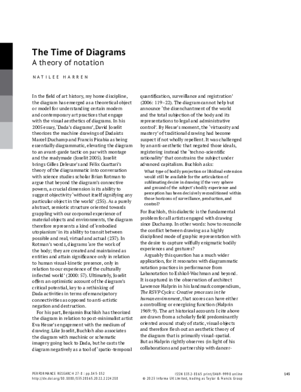 (PDF) The Time of Diagrams: A theory of notation (Performance Research ...