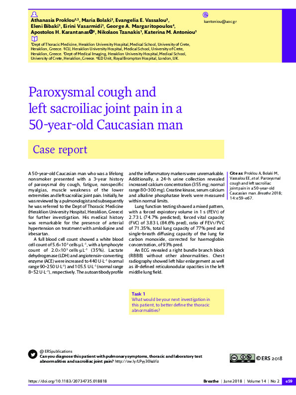 (PDF) Paroxysmal cough and left sacroiliac joint pain in a 50-year-old ...