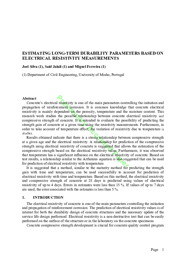 (PDF) Estimating long-term durability parameters based on electrical ...