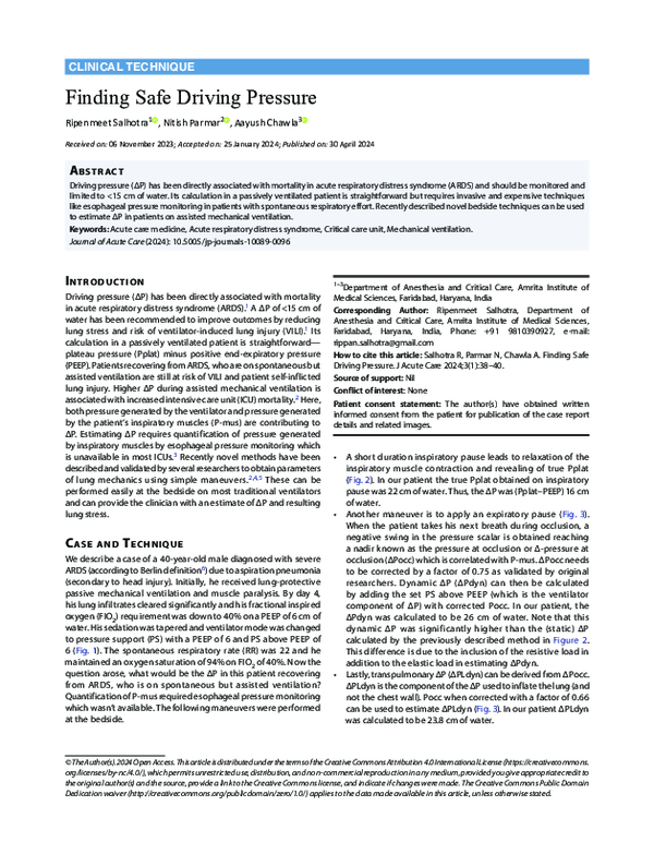 (PDF) Finding Safe Driving Pressure