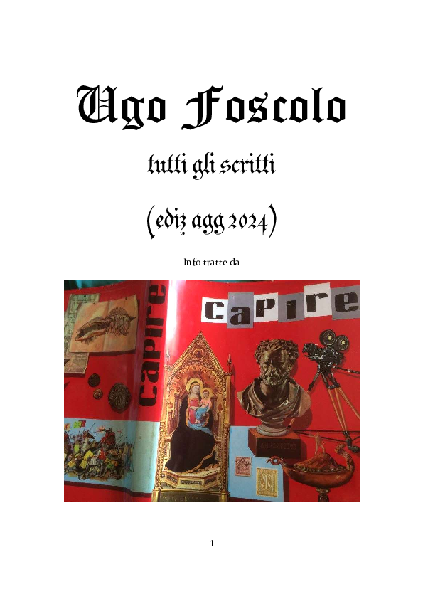 (PDF) Ugo Foscolo (ediz agg 2024)