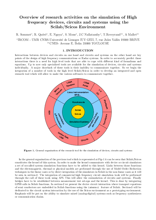 (PDF) Overview of research activities on the simulation of High ...