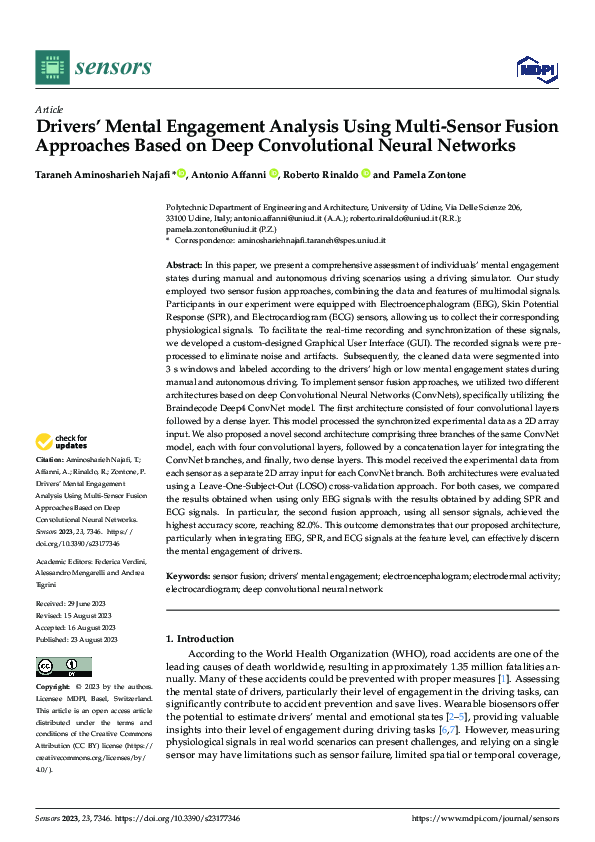(PDF) Drivers’ Mental Engagement Analysis Using Multi-Sensor Fusion Approaches Based on Deep ...