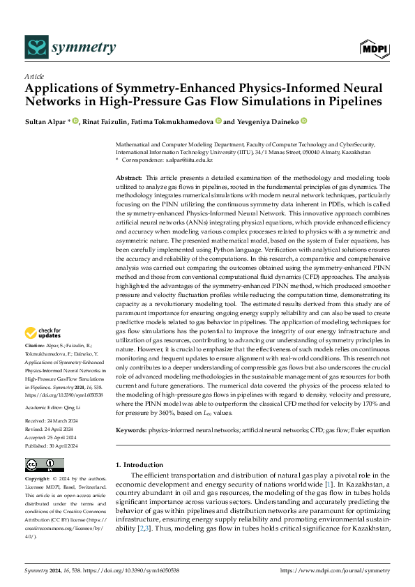 (PDF) Applications of Symmetry-Enhanced Physics-Informed Neural Networks in High-Pressure Gas ...