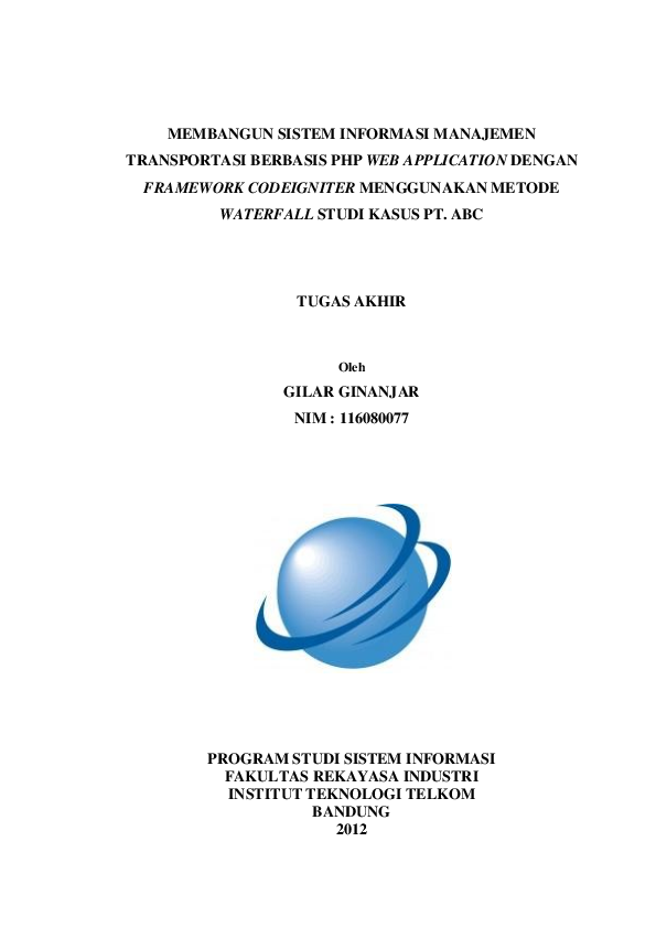 (PDF) Membangun Sistem Informasi Manajemen Transportasi Berbasis PHP Web Application dengan ...