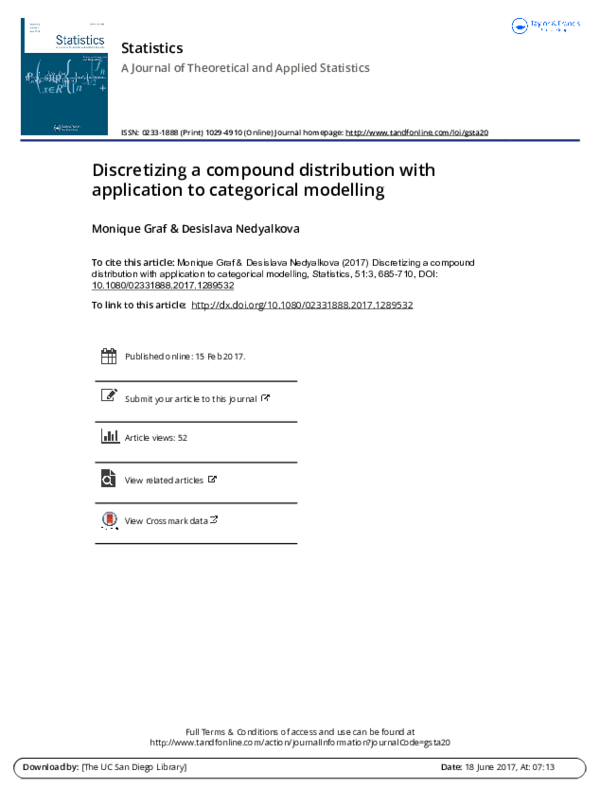 (PDF) Discretizing a compound distribution with application to ...