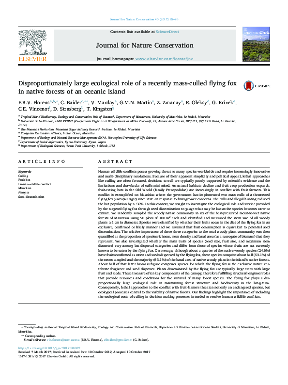 (PDF) Disproportionately large ecological role of a recently mass ...