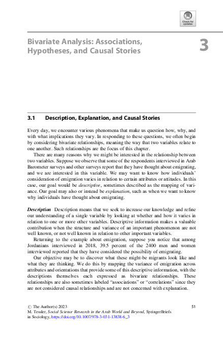 (PDF) Bivariate Analysis: Associations, Hypotheses, and Causal Stories