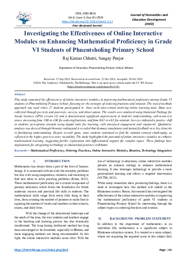 (PDF) Investigating the Effectiveness of Online Interactive Modules on ...
