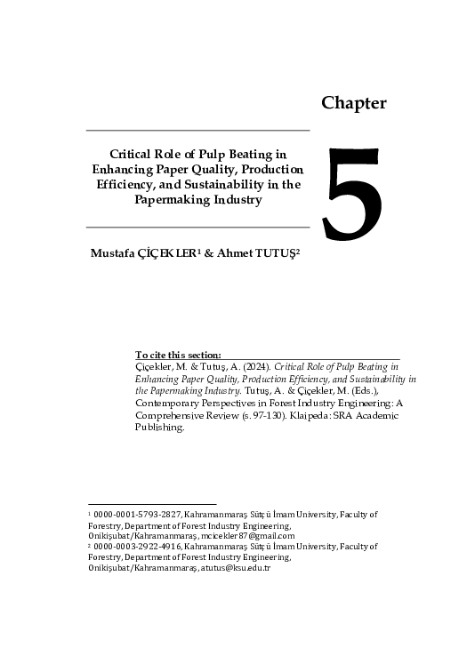(PDF) Critical Role of Pulp Beating in Enhancing Paper Quality ...