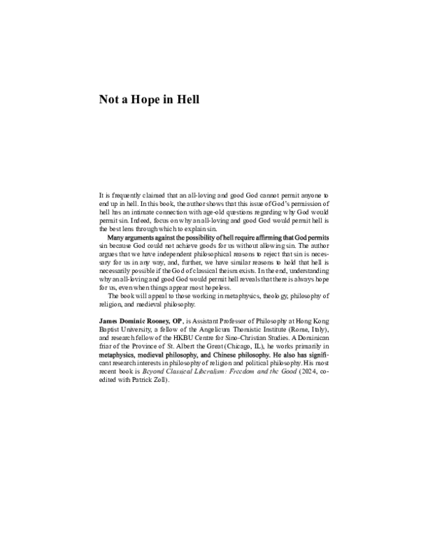 (PDF) Not a Hope in Hell