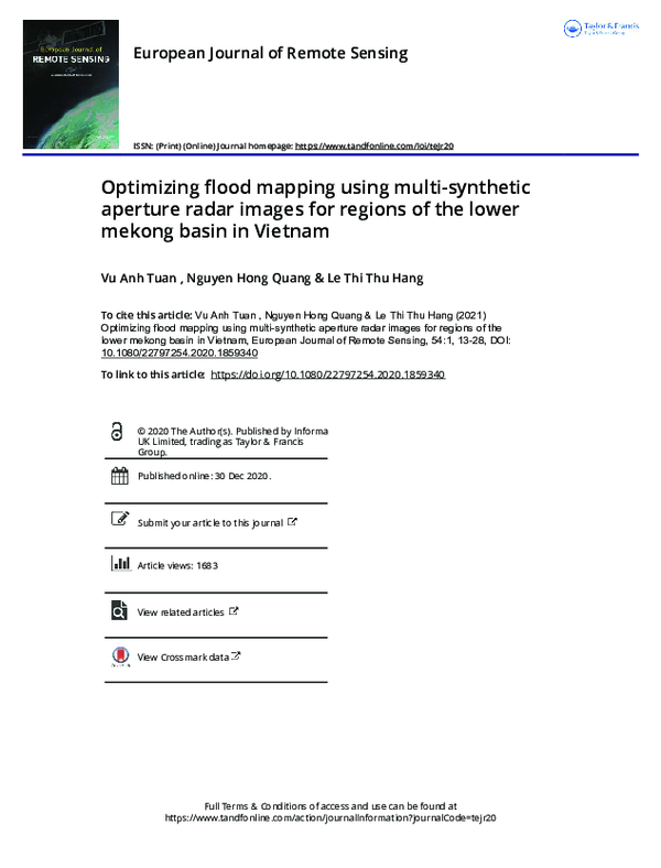 (PDF) Optimizing flood mapping using multi-synthetic aperture radar images for regions of the ...