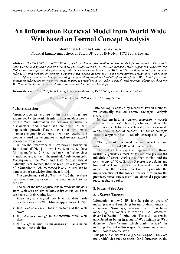 (PDF) An Information Retrieval Model from World Wide Web based on ...