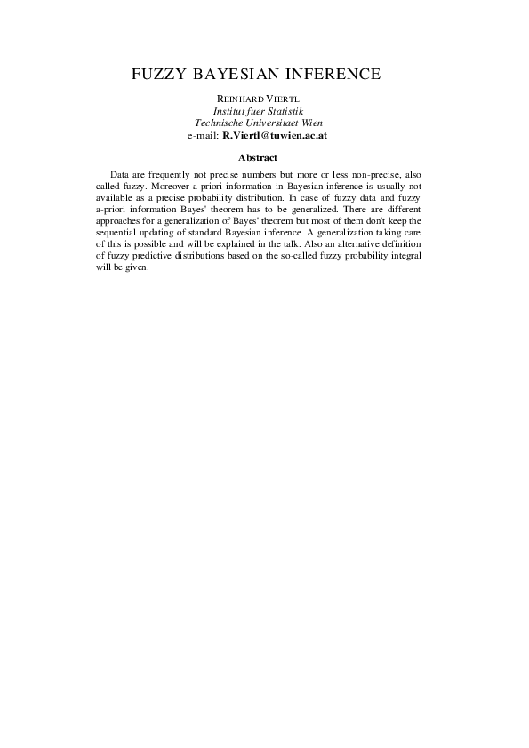 (PDF) Fuzzy Bayesian Inference