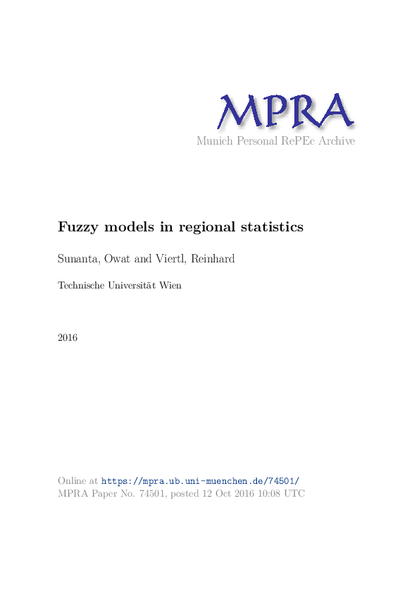 (PDF) Fuzzy models in regional statistics