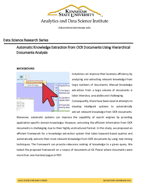 Pdf Automatic Knowledge Extraction From Ocr Documents Using