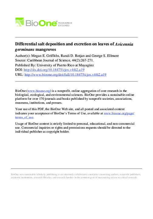 (PDF) Differential salt deposition and excretion on leaves of Avicennia ...