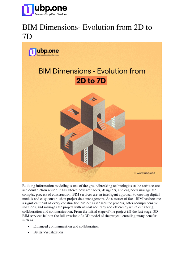 (PDF) BIM Dimensions-Evolution from 2D to 7D