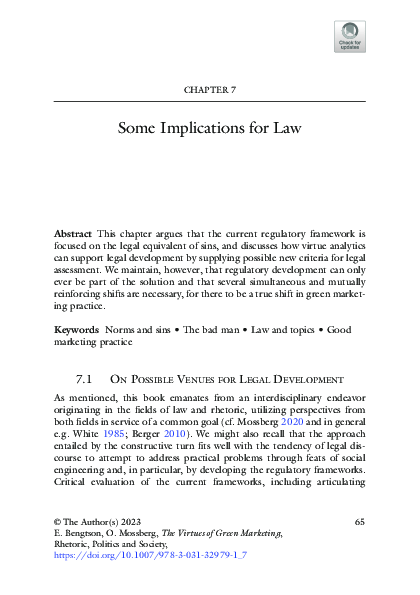 (PDF) Some Implications for Law