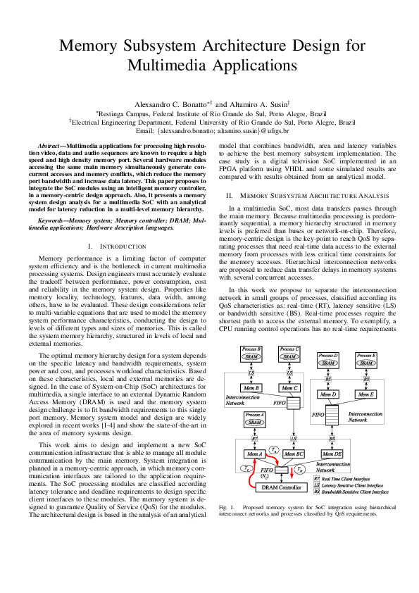 (PDF) Memory Architecture for Multimedia Processing