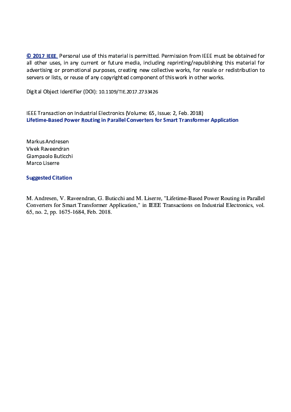 (PDF) Lifetime-Based Power Routing in Parallel Converters for Smart ...