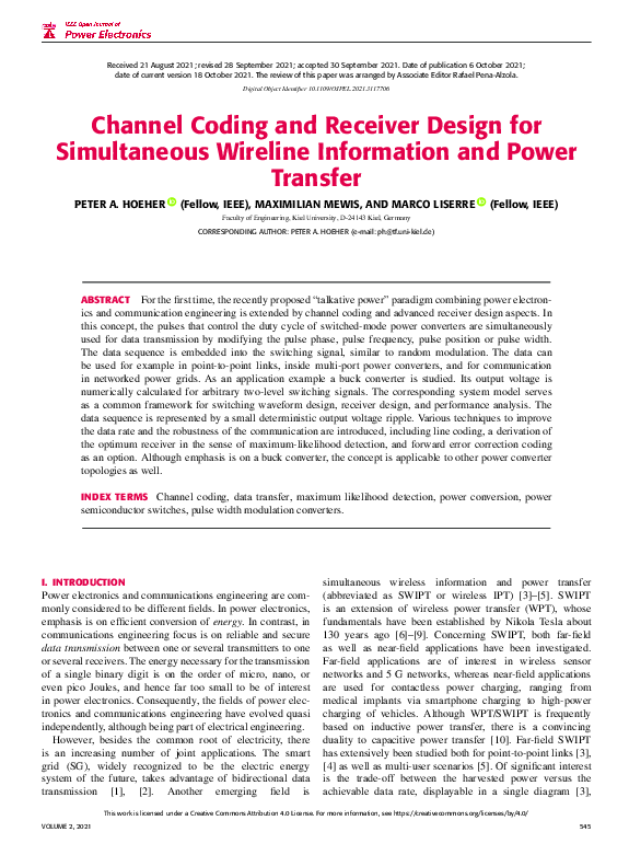 (PDF) Channel Coding and Receiver Design for Simultaneous Wireline ...