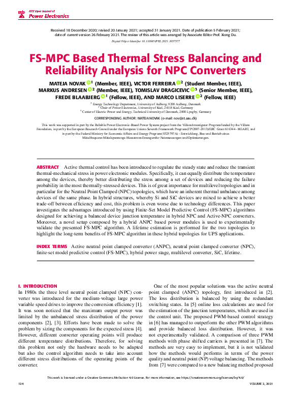 (PDF) FS-MPC Based Thermal Stress Balancing and Reliability Analysis ...