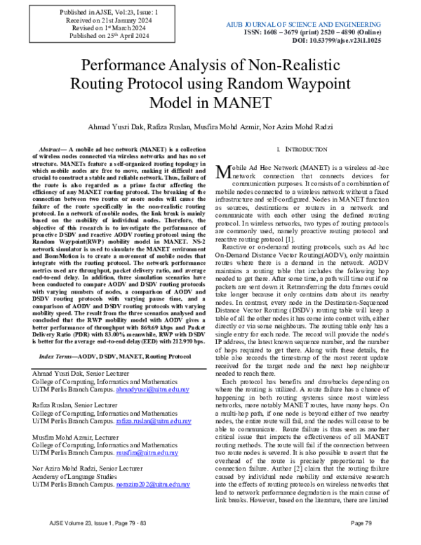 Pdf Performance Analysis Of Non Realistic Routing Protocol Using
