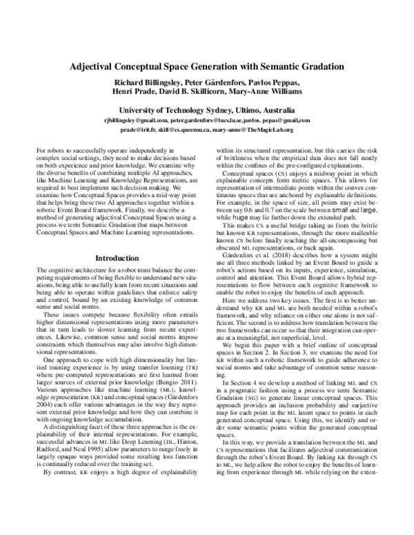 (PDF) Adjectival conceptual space generation with semantic gradation