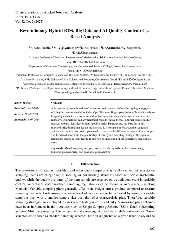 (PDF) Revolutionary Hybrid RDS, Big Data and AI Quality Control: Cpk ...