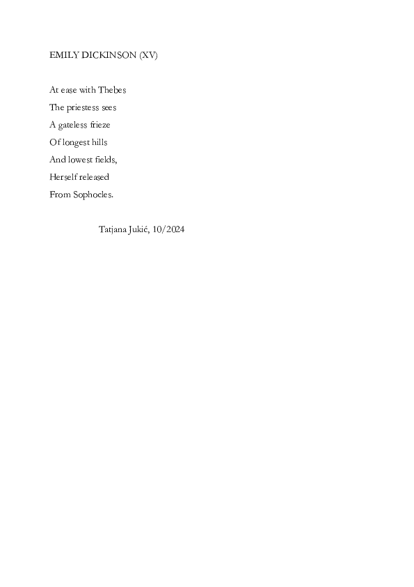 (PDF) Emily Dickinson (XV)
