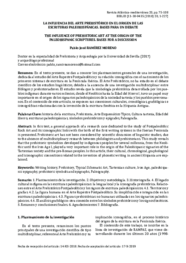 (PDF) The influence of prehistoric art at the origin of the ...