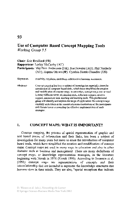 (PDF) Use of Computer Based Concept Mapping Tools