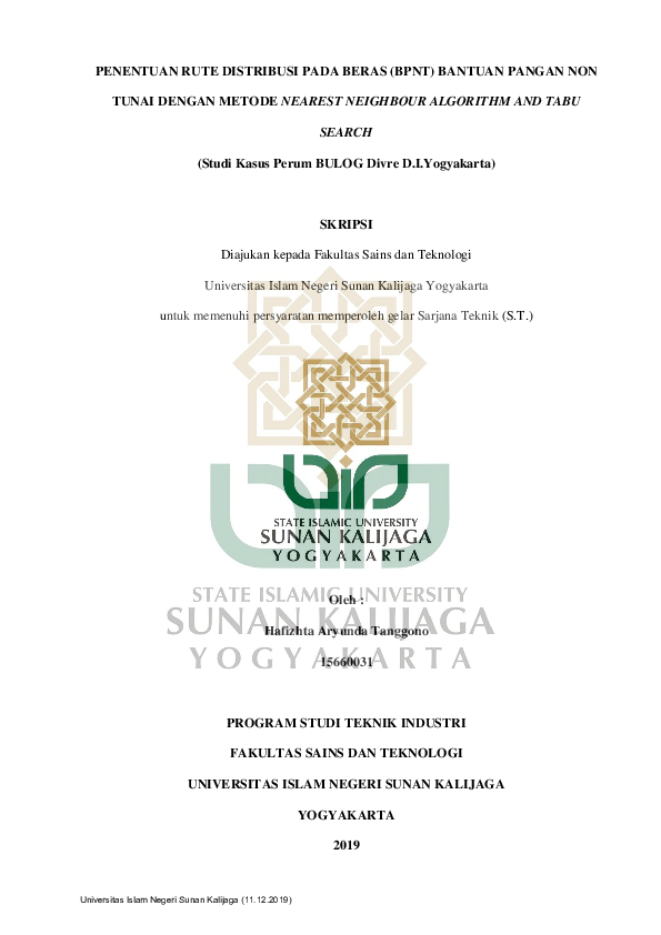 (PDF) Penentuan Rute Distribusi Pada Beras (BPNT) Bantuan Pangan Non ...