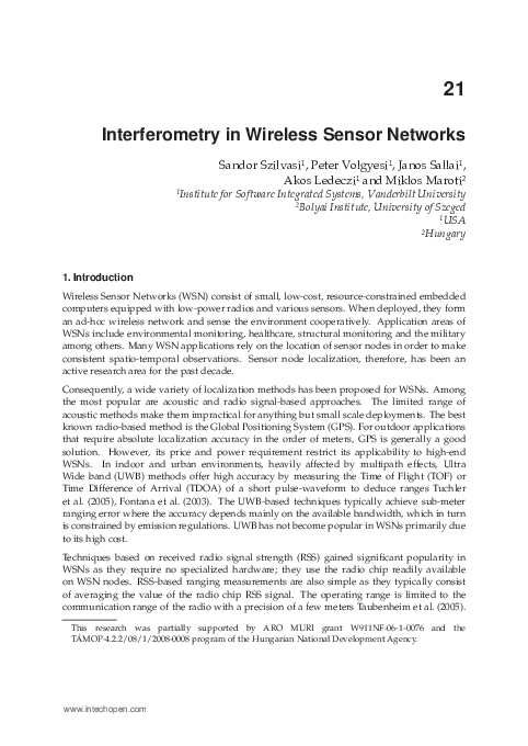(PDF) Interferometry - Research and Applications in Science and Technology
