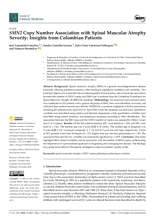 (PDF) SMN2 Copy Number Association with Spinal Muscular Atrophy ...