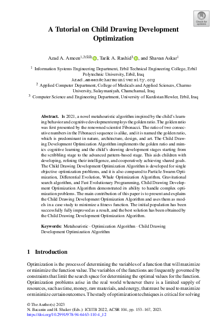 (PDF) A Tutorial on Child Drawing Development Optimization