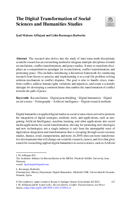 (PDF) The Digital Transformation of Social Sciences and Humanities Studies