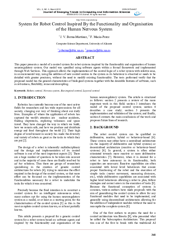 (PDF) System for robot control inspired by the functionality and ...