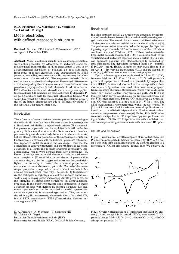 (PDF) Model electrodes with defined mesoscopic structure