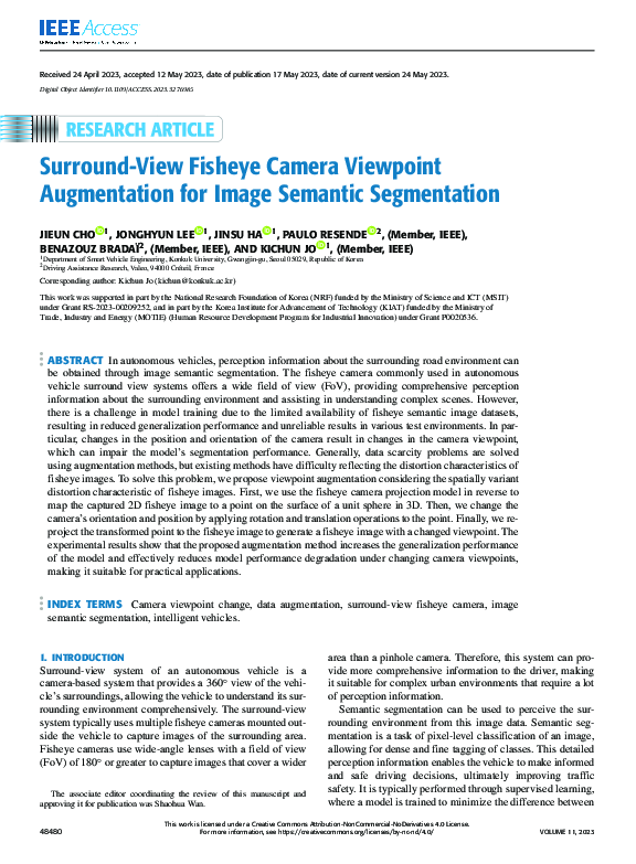 (PDF) Surround-View Fisheye Camera Viewpoint Augmentation for Image ...
