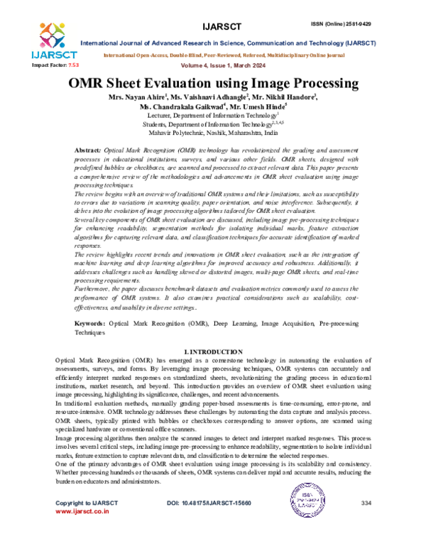 (PDF) OMR Sheet Evaluation using Image Processing | ravi kumar jaiswal - Academia.edu