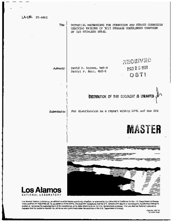 (PDF) Potential mechanisms for corrosion and stress corrosion cracking ...