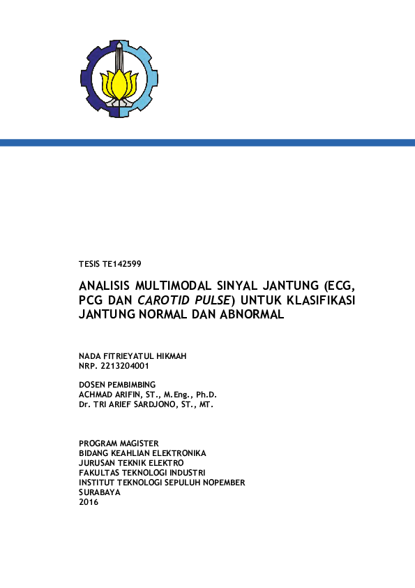 (PDF) Analisis Multimodal Sinyal Jantung (Ecg, PCG Dan Carotid Pulse ...